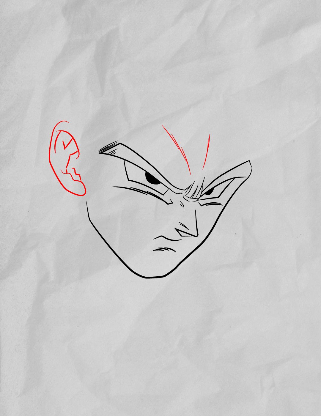 How To Draw Goku Face | Dragon Ball Z Step By Step | Storiespub