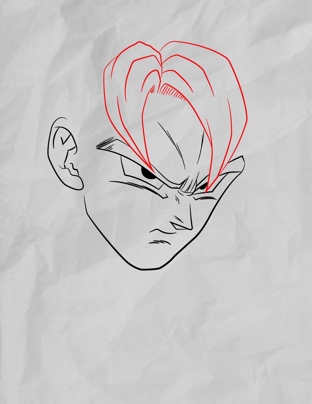 How To Draw Goku Face | Dragon Ball Z Step By Step | Storiespub