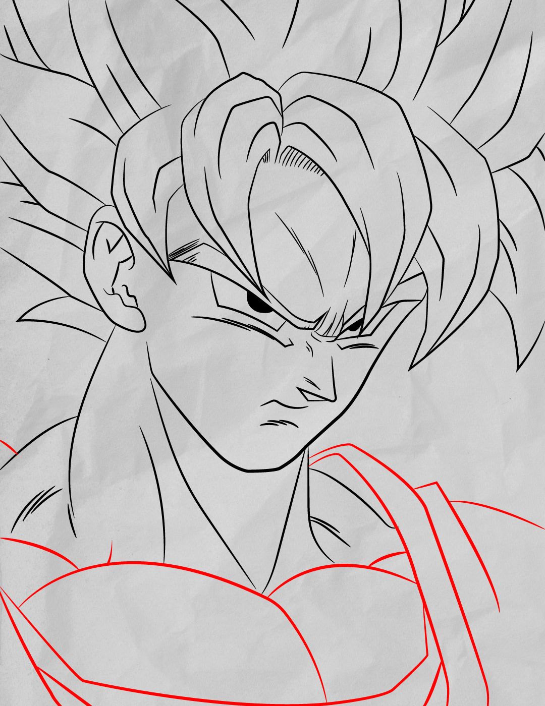 How To Draw Goku Face | Dragon Ball Z Step By Step | Storiespub