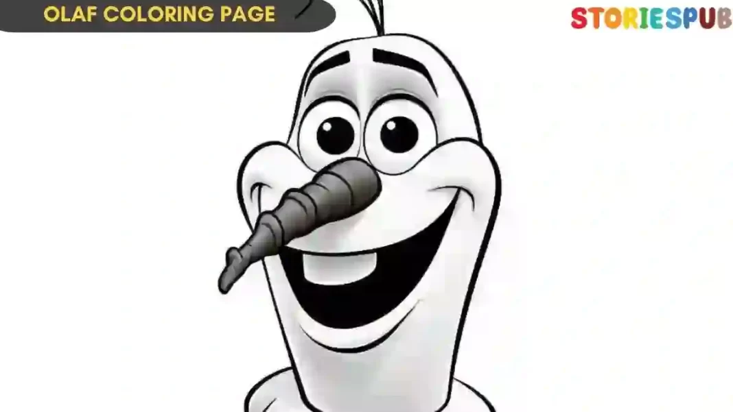 Olaf Coloring Page | For Kids & Adults | Storiespub