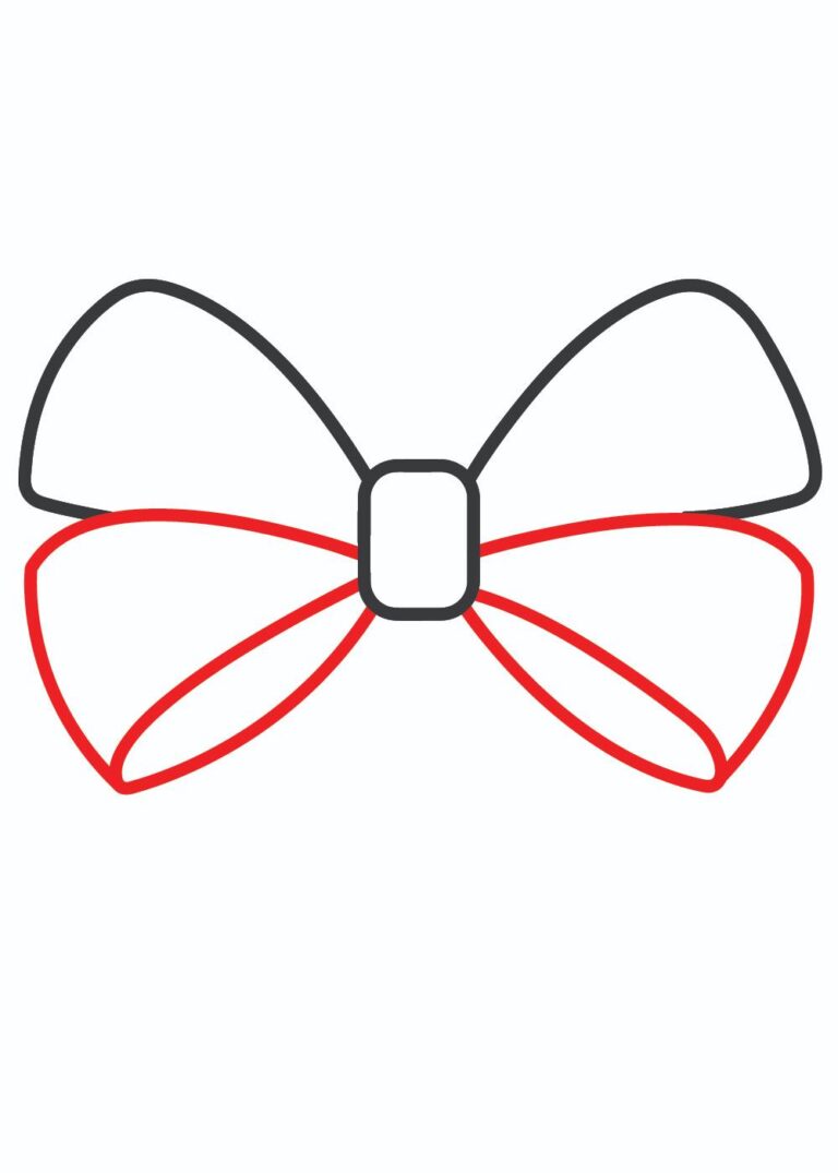 How To Draw Bow - Easy Drawing Tutorial For Kids | Storiespub