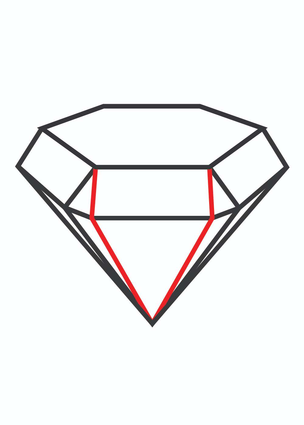 How To Draw A Diamond Easy Step-by-Step | Storiespub
