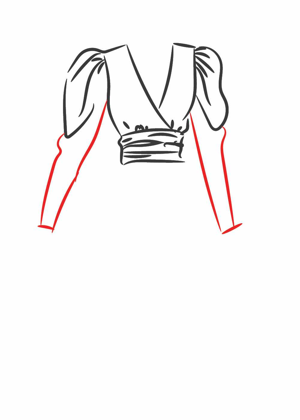 How To Draw A Dress Step By Step | Easy Drawings | Storiespub