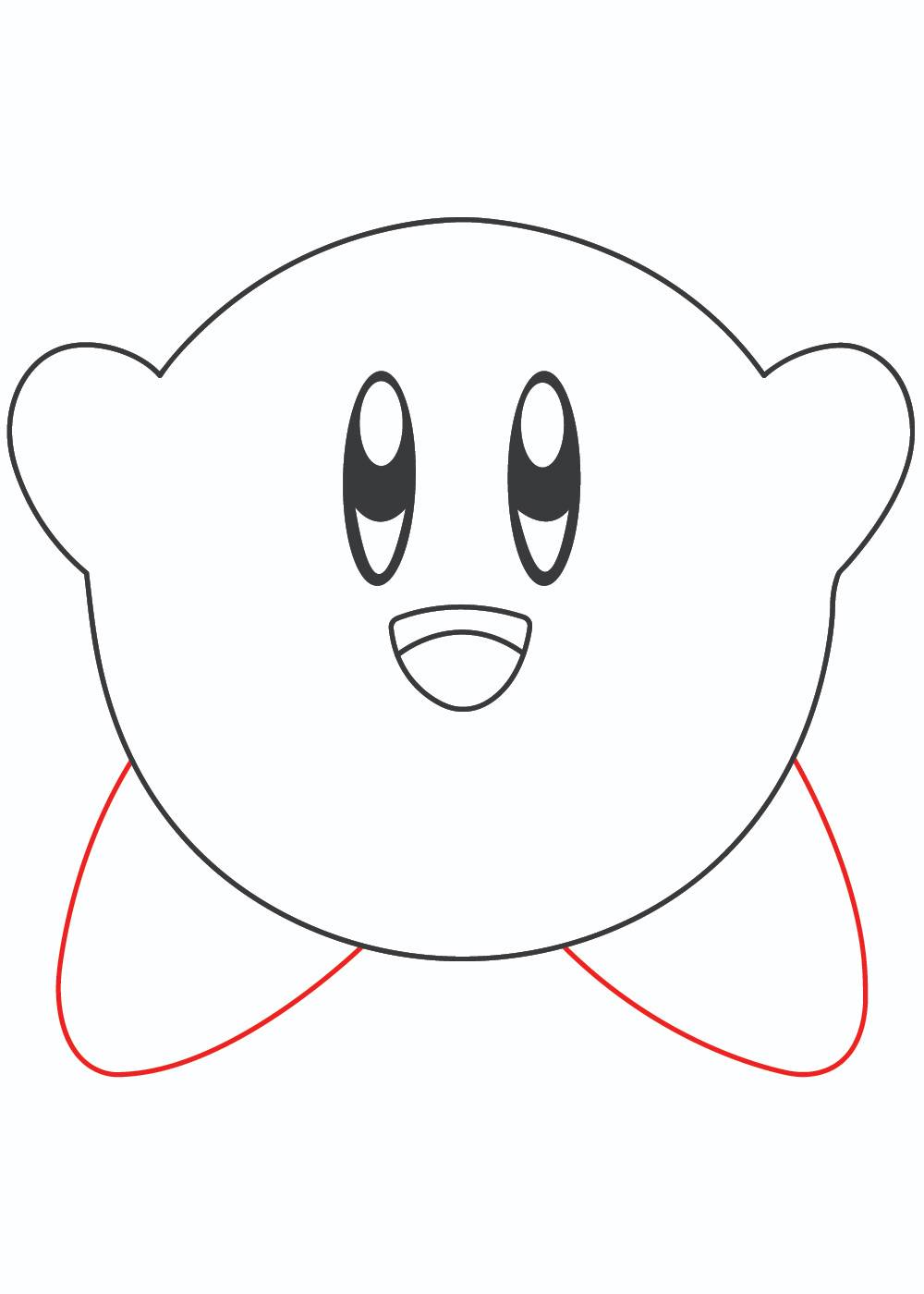 How To Draw Kirby Step By Step - Easy Drawing Tutorial | Storiespub