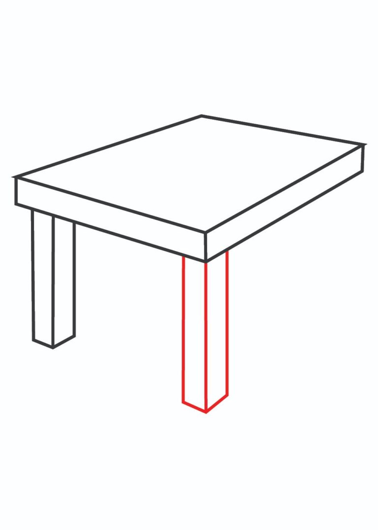 How To Draw A Table Step By Step | Easy Drawings | Storiespub