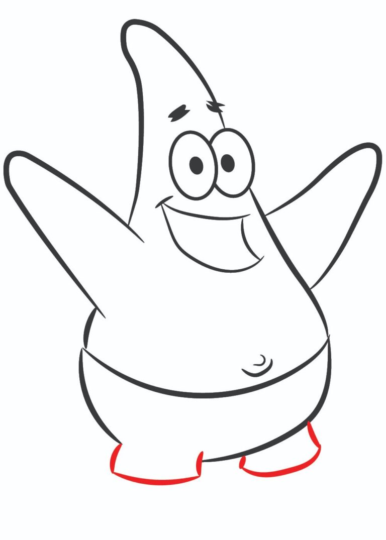 How To Draw Patrick Star (Easy Drawing Tutorial) | Storiespub