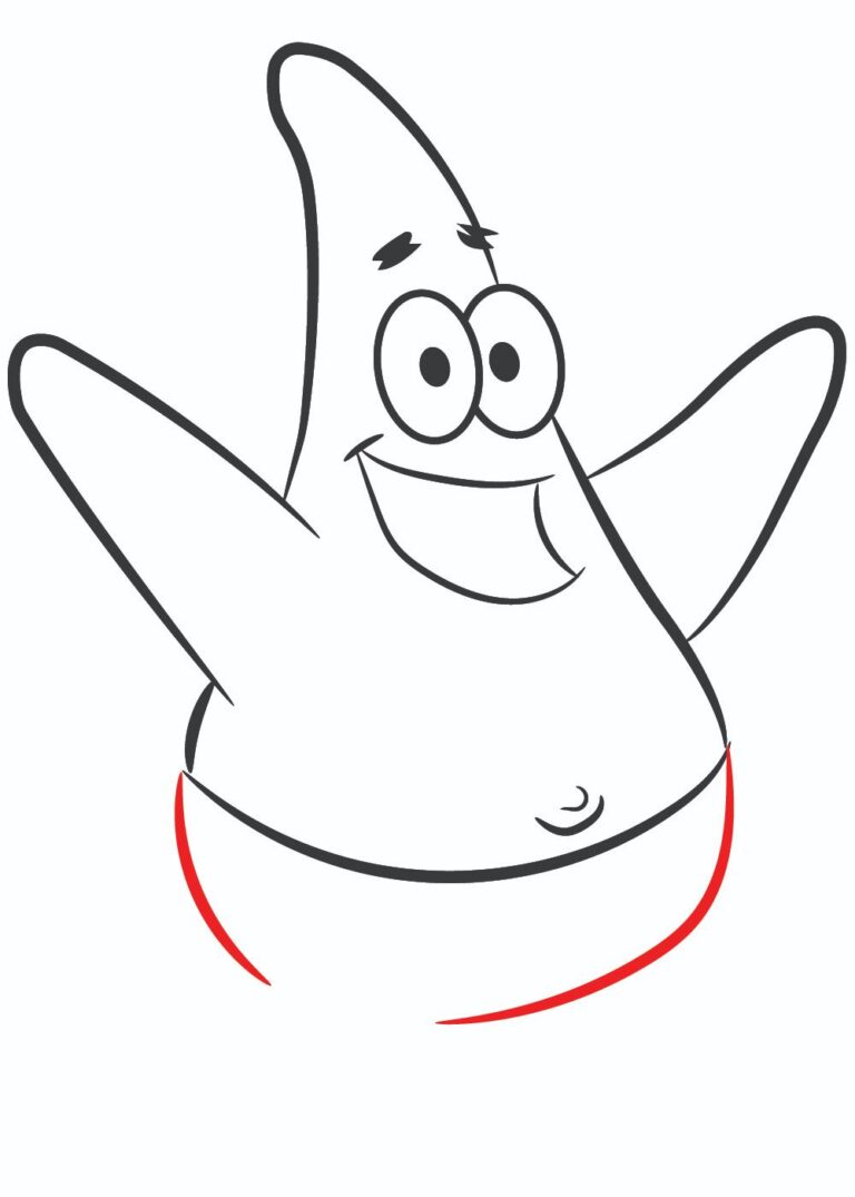 How To Draw Patrick Star (Easy Drawing Tutorial) | Storiespub