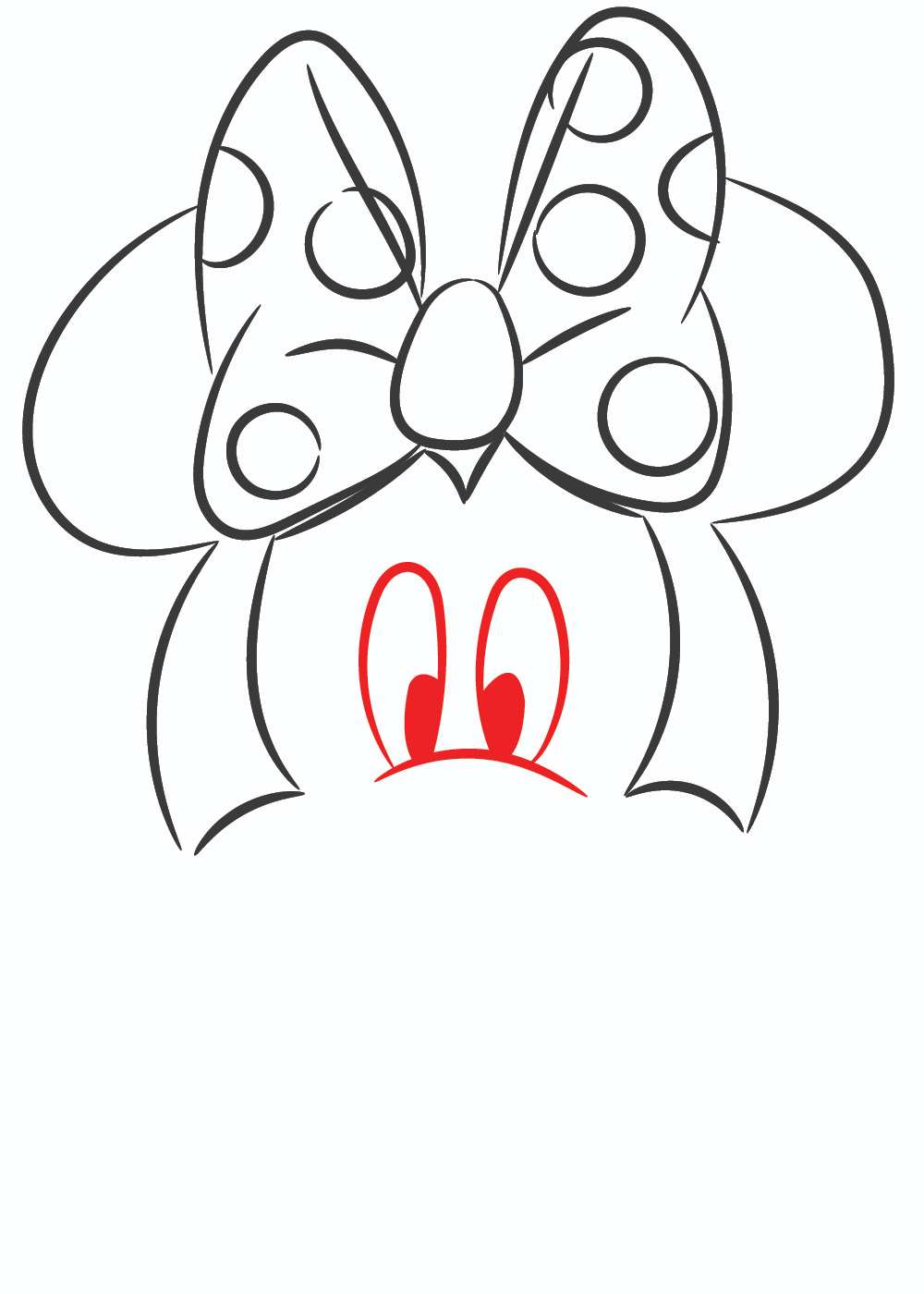 How To Draw Minnie Mouse | Easy Drawing | Storiespub