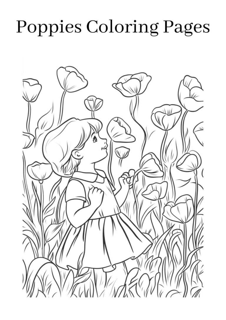 8 Different Types of Flowers coloring pages - Storiespub