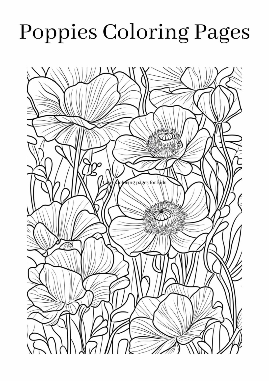 8 Different Types of Flowers coloring pages - Storiespub