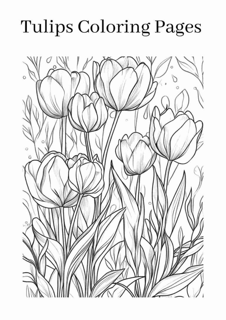 8 Different Types of Flowers coloring pages - Storiespub