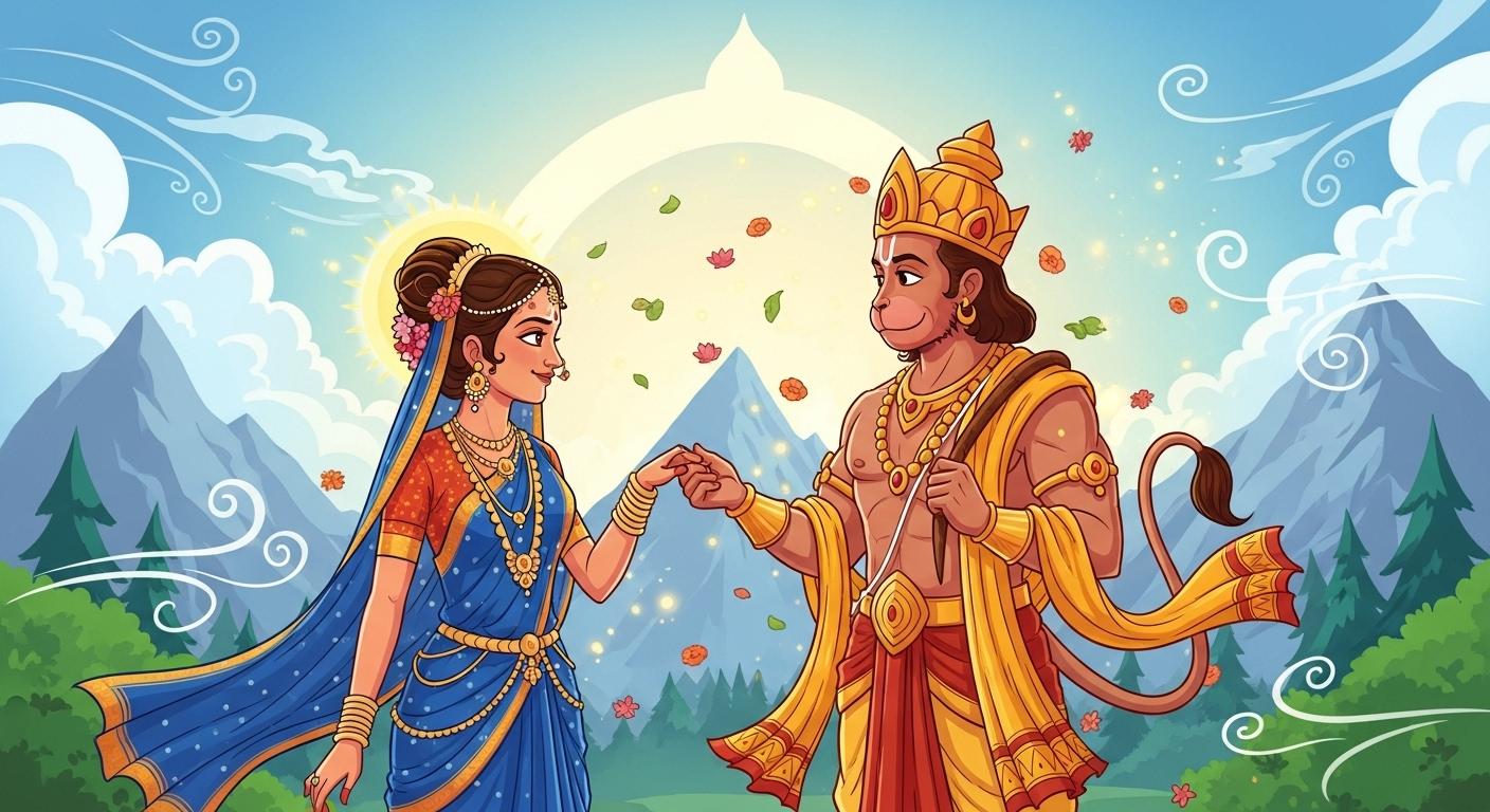 माता अंजना और केसरी का दिव्य विवाह | Storiespub